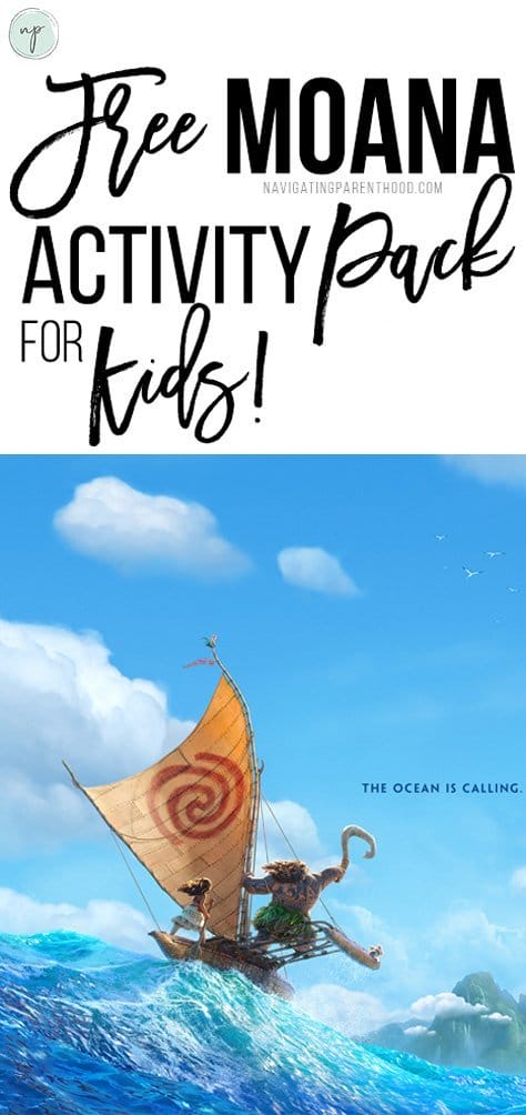 Free Downloadable MOANA Kids Activity Pack - Navigating Parenthood